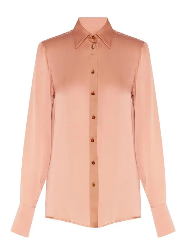 Zimmermann Hypnotic Silk-satin Shirt - Nude