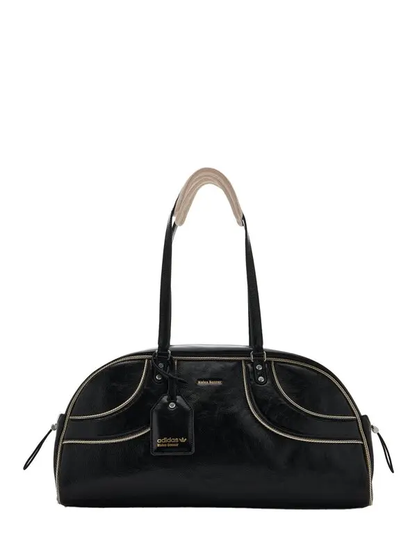 WALES BONNER X ADIDAS Large Leather Bowling Bag - Black