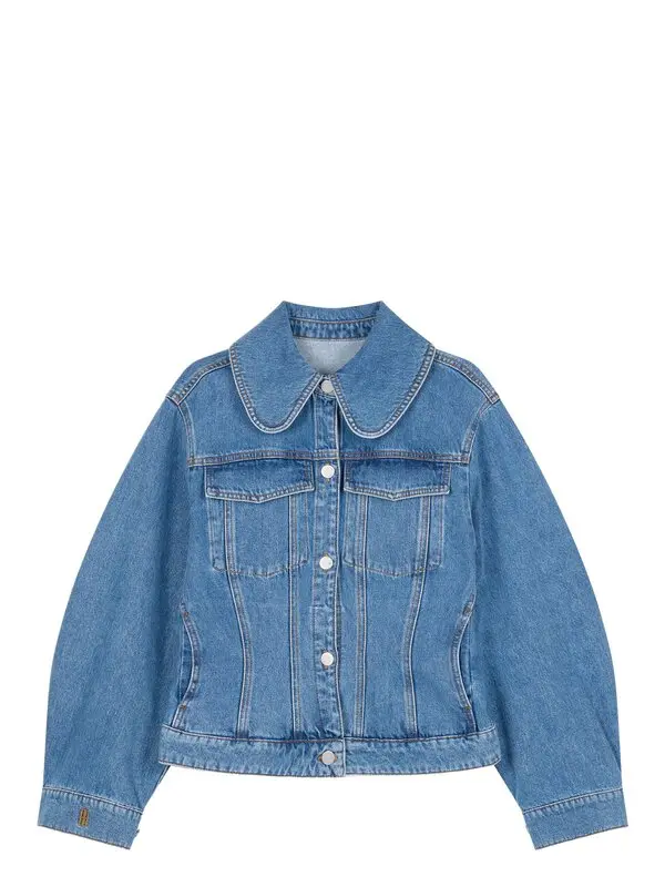 BY MALENE BIRGER Villies Organic Cotton Denim Jacket - Mid Denim Blue
