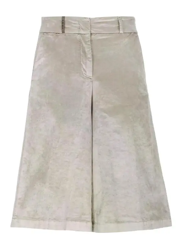 Peserico Cropped Velvet Trousers - Neutrals