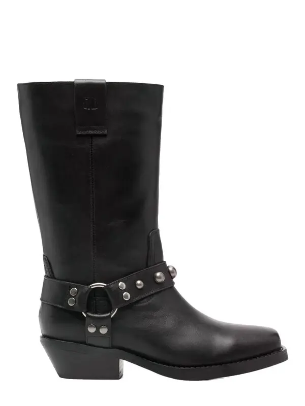 BIBI LOU 45mm Ananda Studded Harness Boots - Black