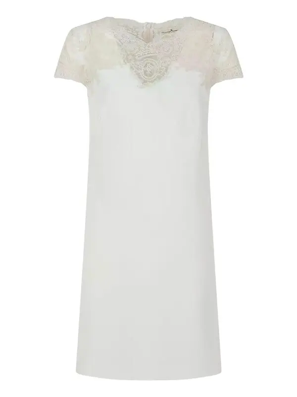 Ermanno Scervino Lace Detail Dress - White