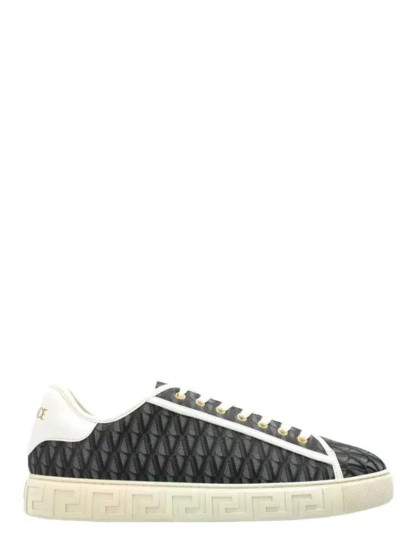Versace Greca Pattern Sneakers - Black