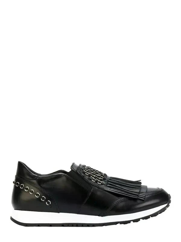 TOD'S Fringed Slip-on Sneakers - Black