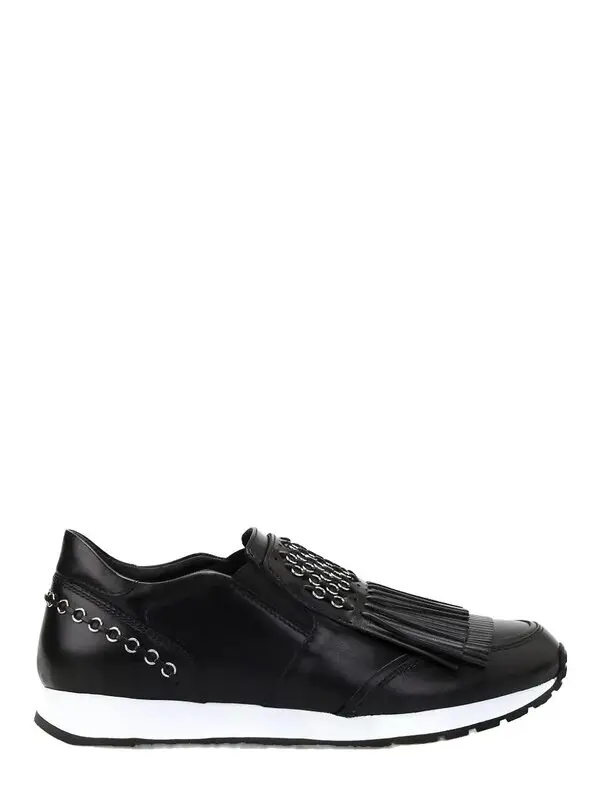 TOD'S Fringed Slip-on Sneakers - Black