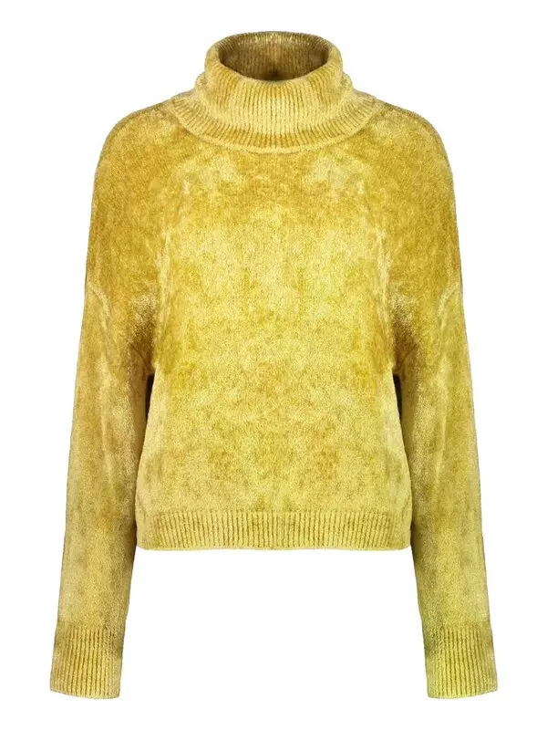 Herno High-collar Long-sleeve Sweater - Yellow