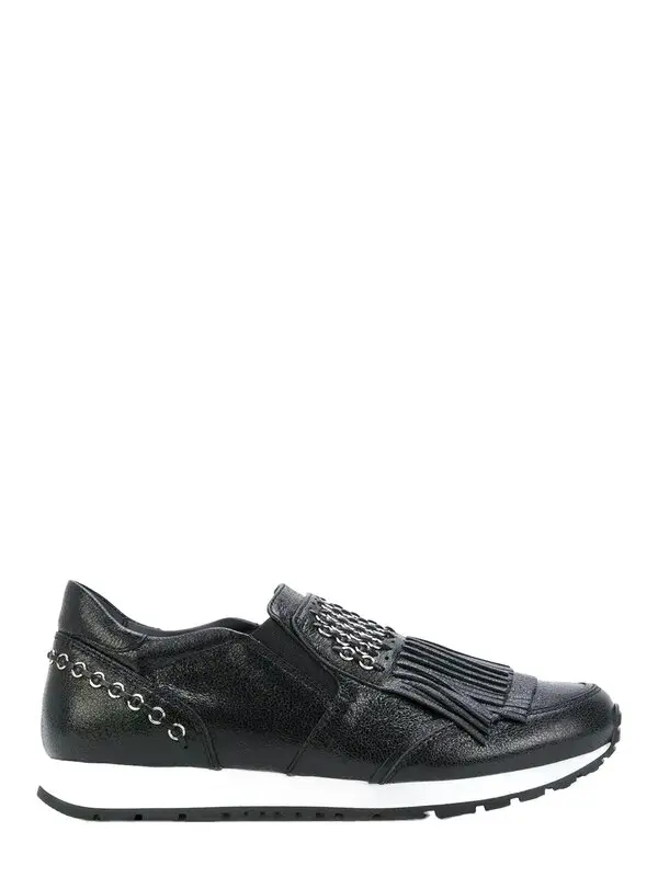 TOD'S Fringed Slip-on Sneakers - Black