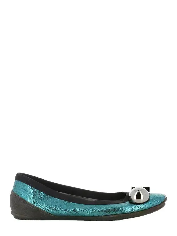 DOVE NUOTANO GLI SQUALI Becky Embellished Ballet Flats - Blue
