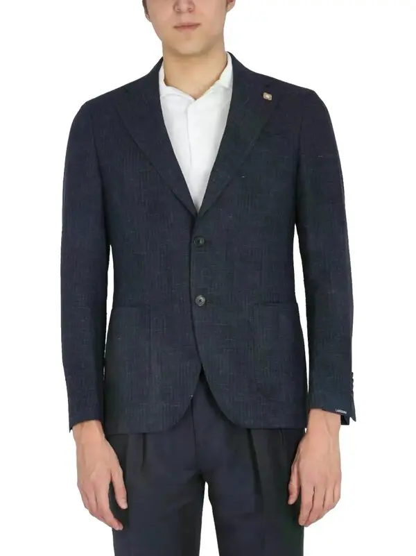 LARDINI Single-breasted Blazer - Blue
