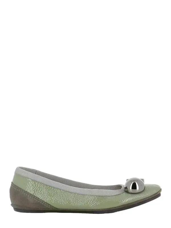 DOVE NUOTANO GLI SQUALI Becky Appliqué Ballet Flats - Green