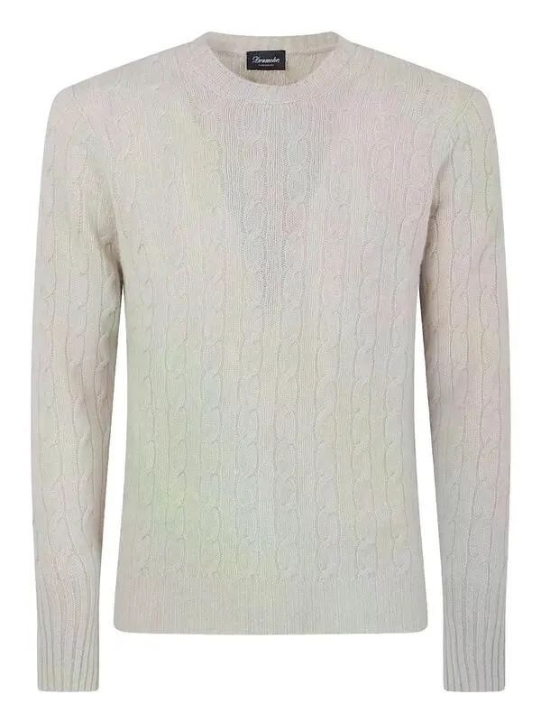 DRUMOHR Cable-knit Crew-neck Sweater - Grey