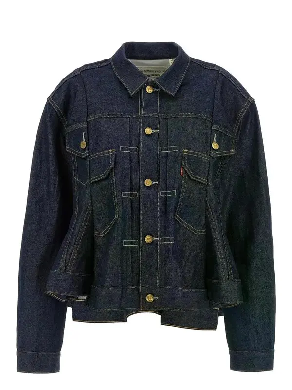 Sacai X Levi's® Polo-collar Denim Jacket - Blue