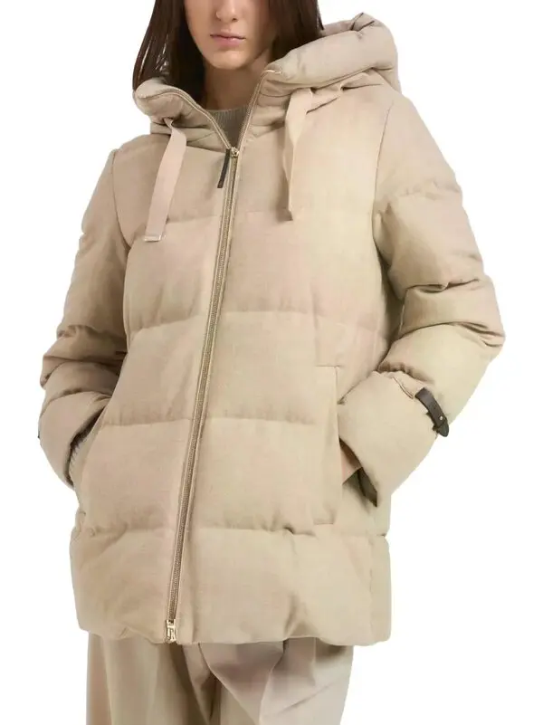 Herno Quilted Coat - Neutrals