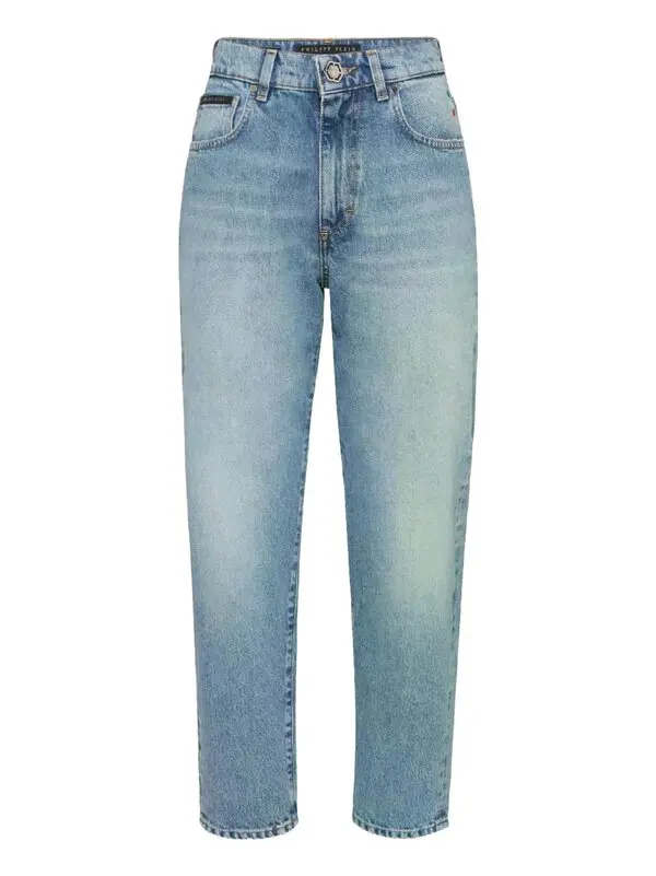 Philipp Plein Tapered Cropped Jeans - Blue