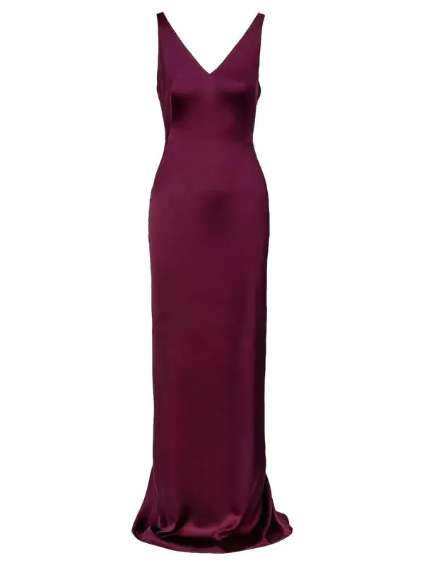 IL VOLO Lavina V-neck Maxi Dress - Purple