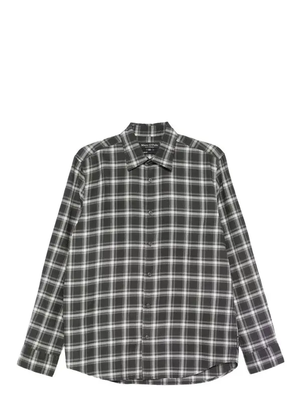 Marc O'polo Checked Long Sleeve Shirt - Green