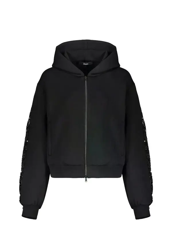 Herno Sequin-embellished Hoodie - Black