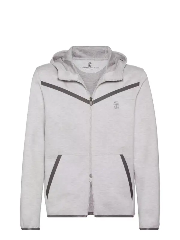 Brunello Cucinelli Zip-up Sweatshirt - Grey