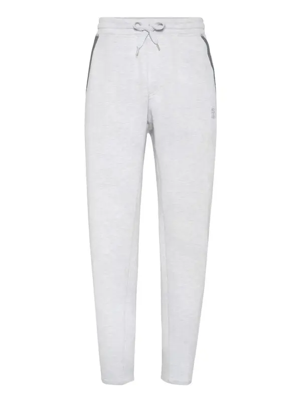 Brunello Cucinelli Cotton-blend Track Pants - Grey
