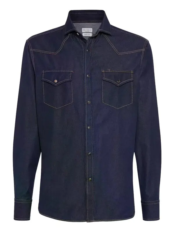 Brunello Cucinelli Denim Shirt - Blue