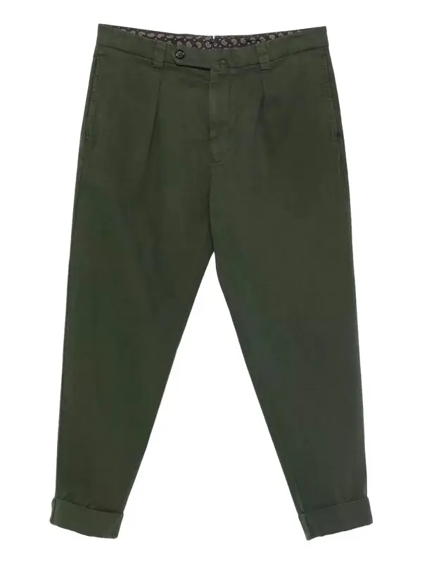 BERWICH Chiaia Gd Pleated Trousers - Green