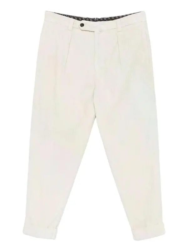 BERWICH Chiaia Gd Pleated Corduroy Trousers - White