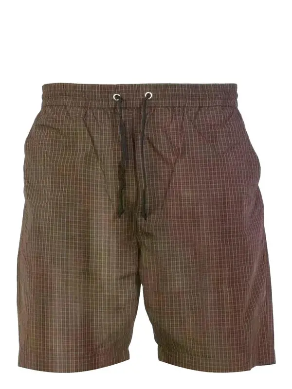 Universal Works Checked Drawstring Shorts - Brown