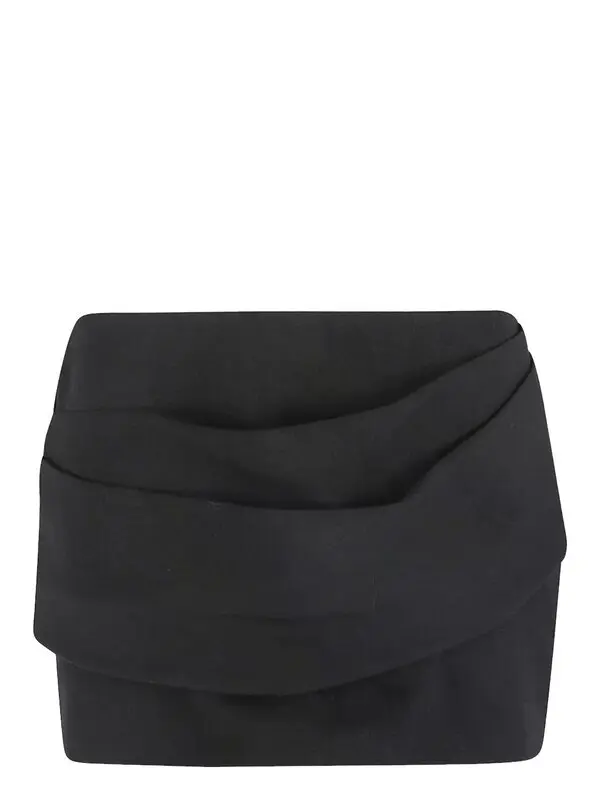 Alex Perry Draped Mini Skirt - Black