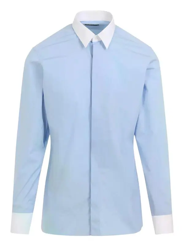 TOM FORD Contrast-trims Shirt - Blue