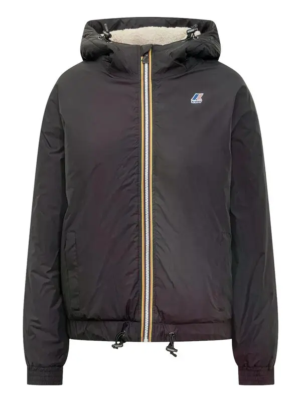 K-WAY Albine Zip Hooded Jacket - Black