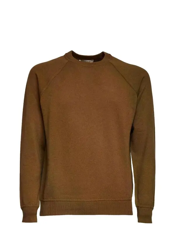 FILIPPO DE LAURENTIIS Raglan-sleeve Crew-neck Sweatshirt - Brown