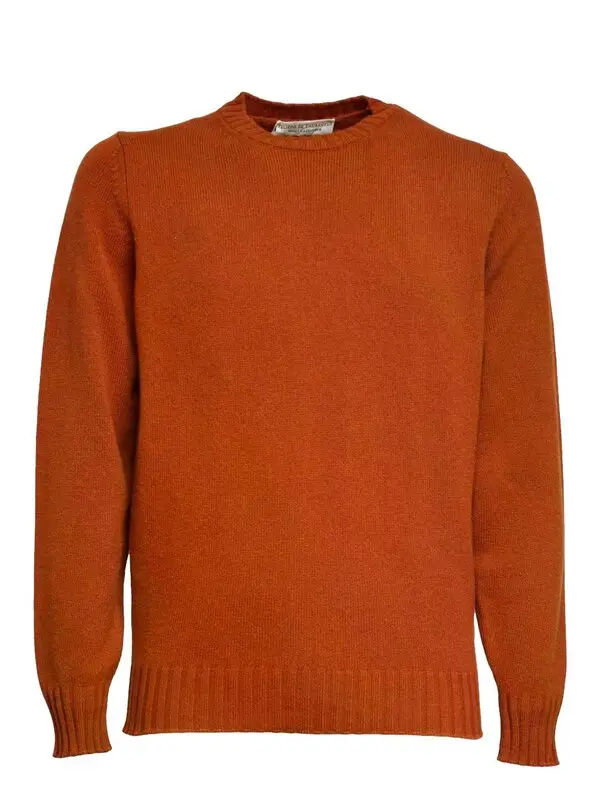 FILIPPO DE LAURENTIIS Crew Neck Long-sleeve Sweater - Orange