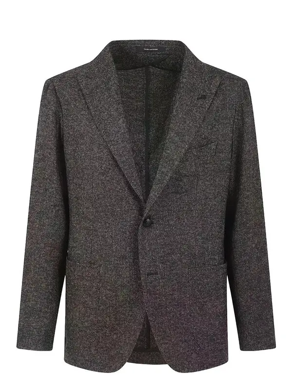 Tagliatore Herringbone Single-breasted Jacket - Brown