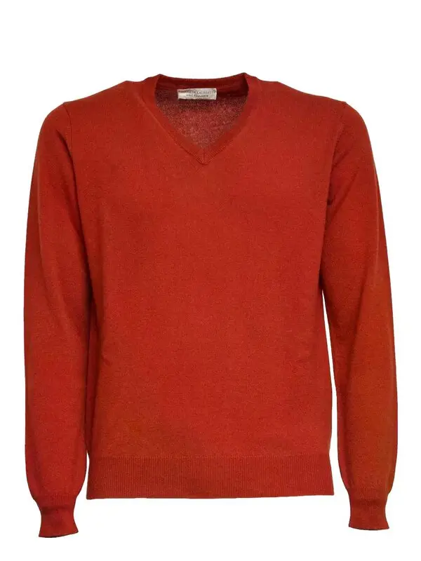 FILIPPO DE LAURENTIIS V-neck Long-sleeve Sweater - Orange