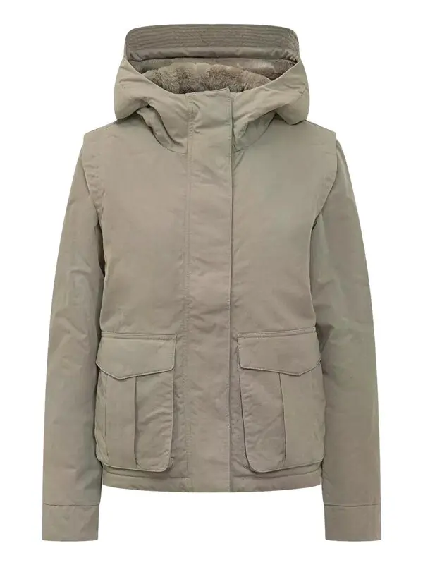 K-WAY Ideler Pocket Hooded Jacket - Neutrals