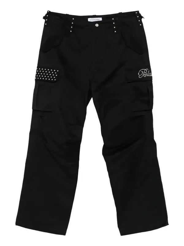 BLUEMARBLE Embroidered Cargo Trousers - Black