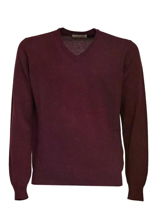 FILIPPO DE LAURENTIIS V-neck Cashmere Sweater - Red