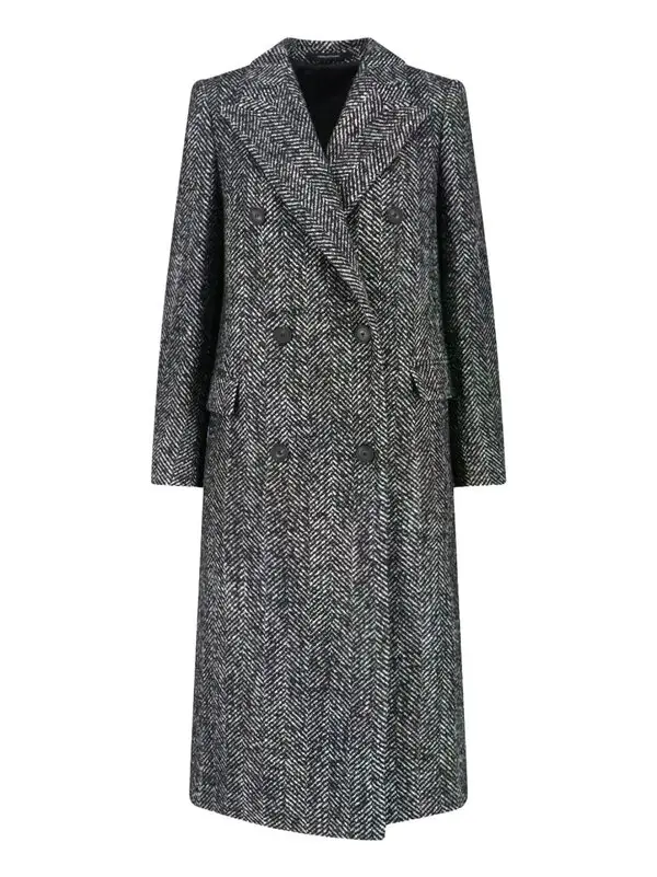 Tagliatore Jole Double-breasted Coat - Black