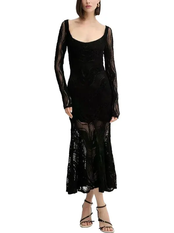 Charo Ruiz Ibiza Lace Evening Dress - Black