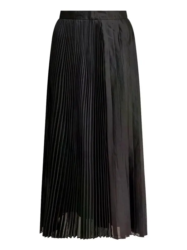 SANDBEIGE Pleated Midi Skirt - Black