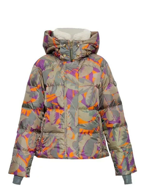 Bogner Maja Leaf-print Ski Jacket - Green