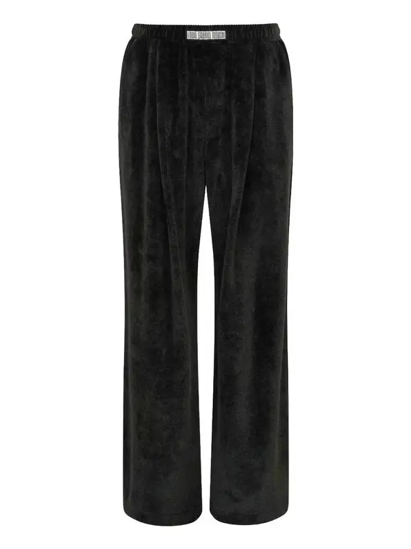 LGN LOUIS GABRIEL NOUCHI Velvet Wide Leg Trousers - Grey
