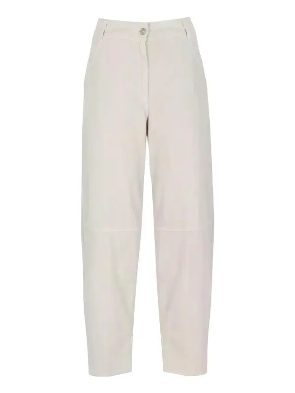 PANICALE Tapered Cotton Trousers - Neutrals