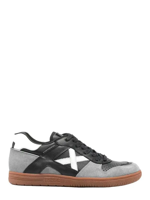 MUNICH Cross Panelled Trainers - Black