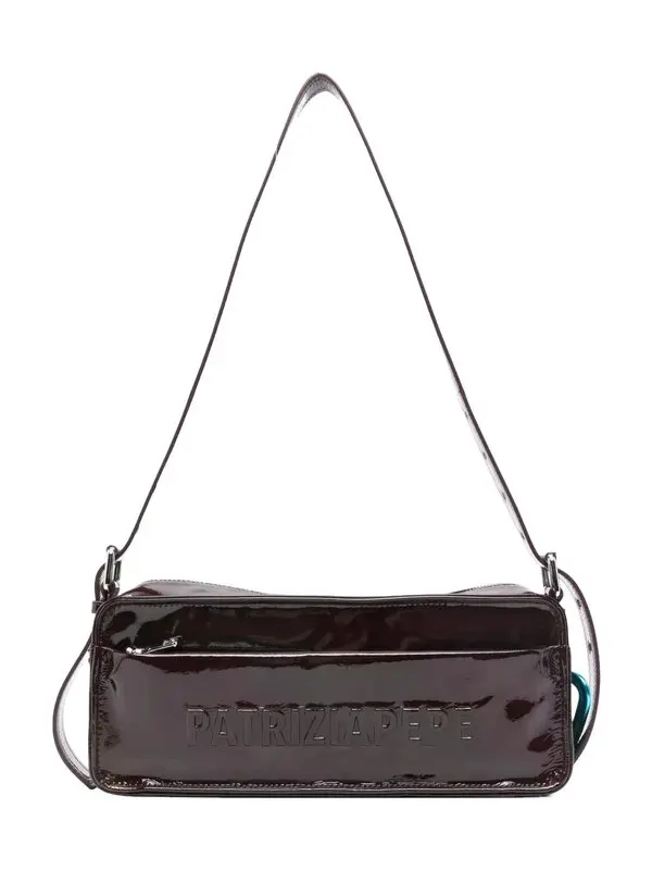 Patrizia Pepe Logo-embossed Shoulder Bag - Brown