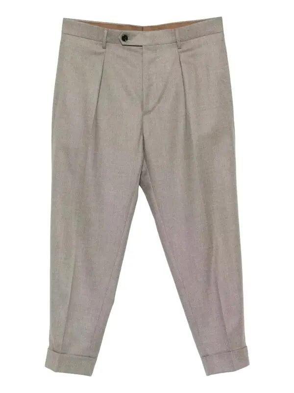 BERWICH Chiaia Pleated Trousers - Grey