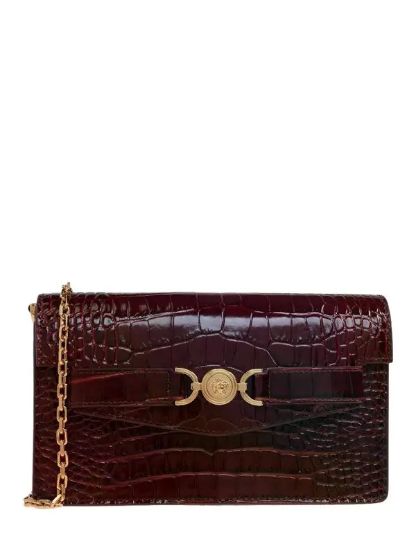 Versace Medusa '95 Croc-effect Mini Clutch - Red