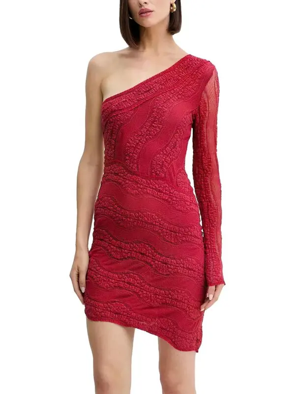Charo Ruiz Ibiza Textured Mini Dress - Red