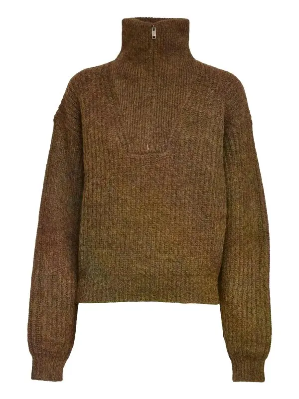 Isabel Marant Danita Half-zip Sweater - Brown