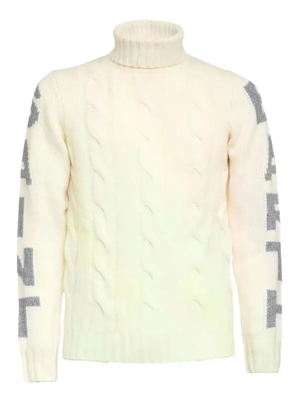 MC2 SAINT BARTH Cable-knit Long-sleeve Sweater - Neutrals